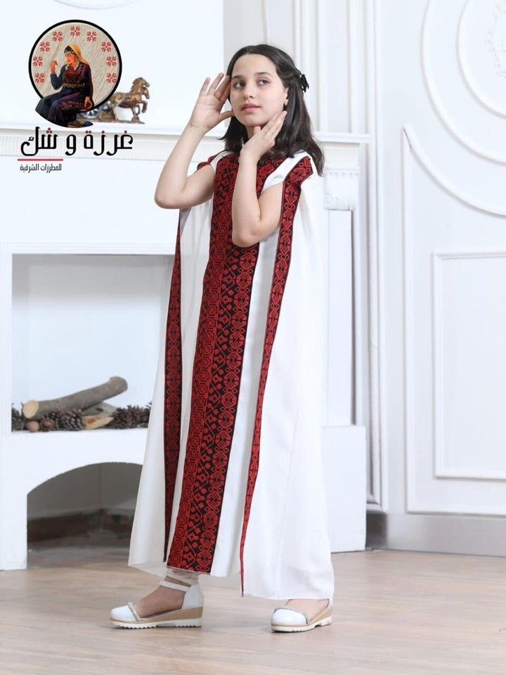 Embroidered Thobe Girl Dress Maxi traditional Tatreez Jordanian ...