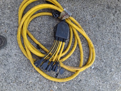 240V 30 Amp Generator Adapter Cord Set 25' Cord 4 Outlets RV Briggs ...