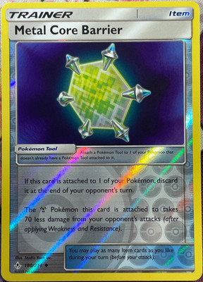 Metal Core Barrier Reverse Holo - 180/214 - Unbroken Bonds Pokemon 2019 ...