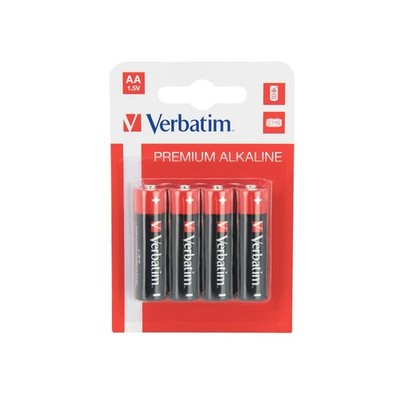 Pila stilo AA - 1,5V - 49921 - alcaline - Verbatim - Blister 4 pezzi | eBay