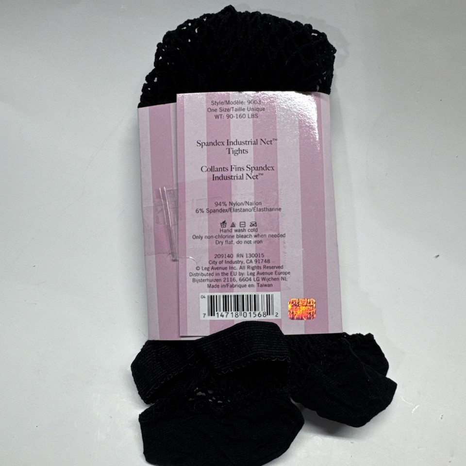 Leg Avenue Spandex Black Fish Net Tights One Size Sexy Clubbing Costume ...