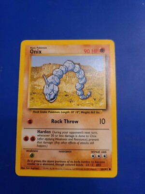 ONIX - Base Set - 56/102 - Common - Pokemon Card - Unlimited Edition ...