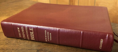 Oxford Annotated Bible NRSV Burgundy Genuine Leather 9911 (First Editon ...