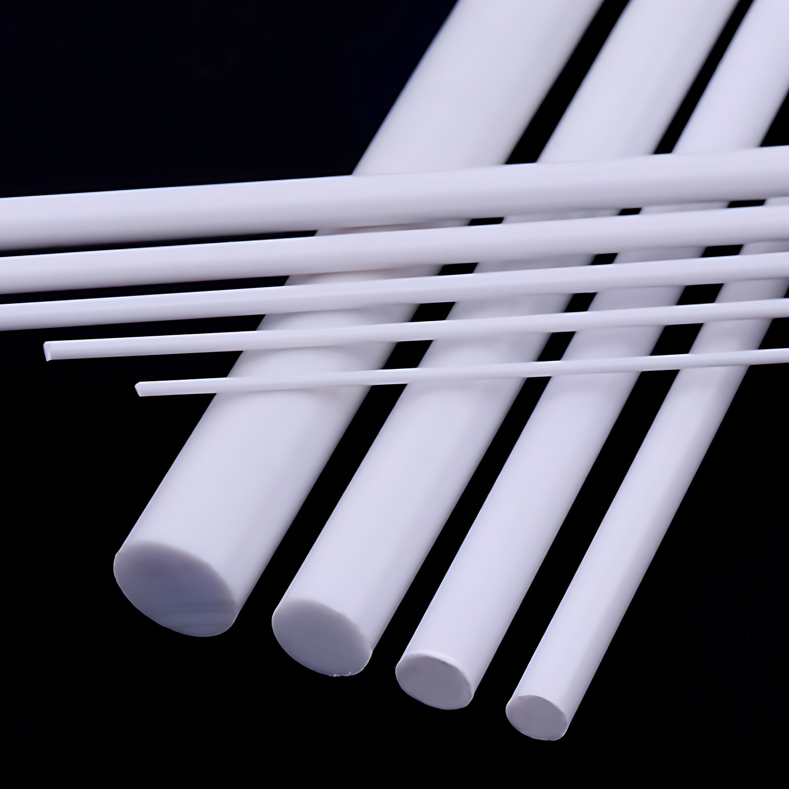 ABS Styrene Plastic Round Bar Rods Diameter 1mm-15mm Length 250mm White ...