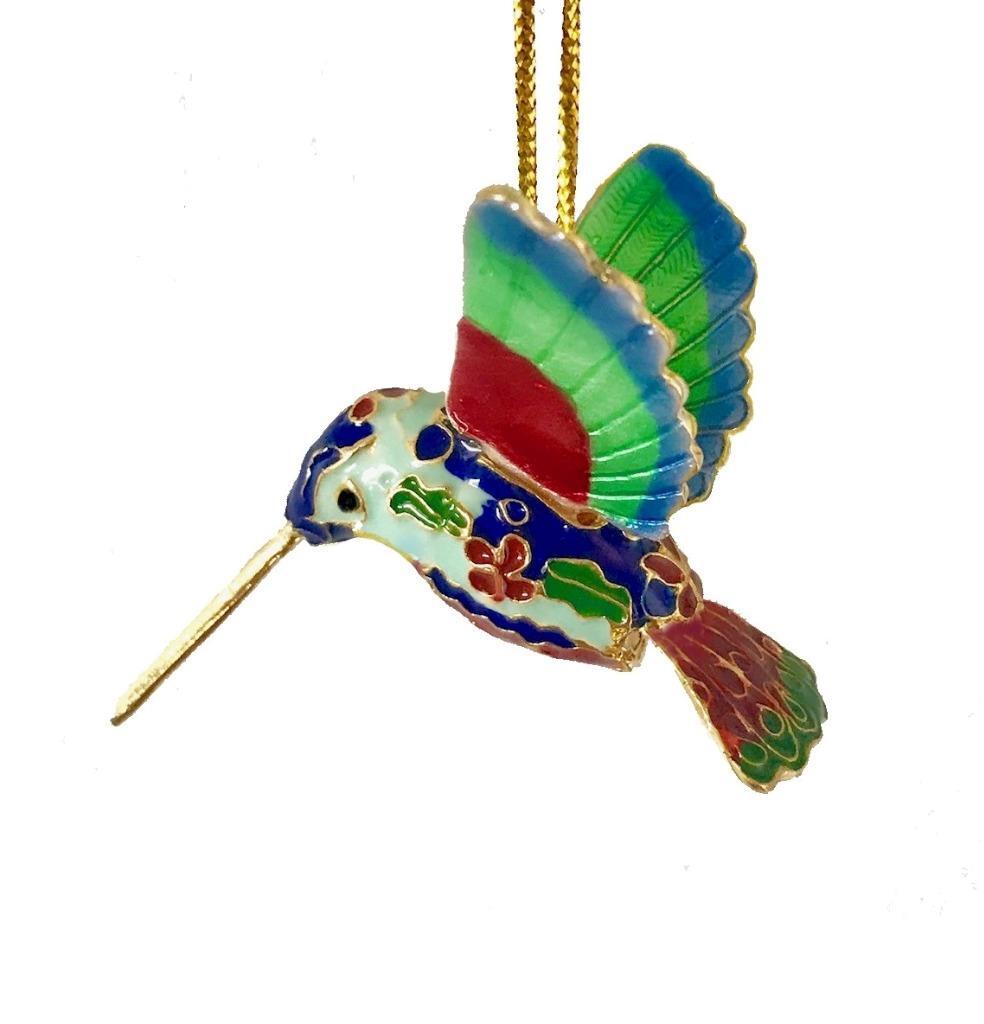 Hummingbird Bird Cloisonne Enamel Mini Christmas Ornament NIB Gift ...