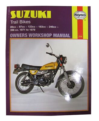 Haynes Workshop Manual For Suzuki TS100, TS125 73-78, TS185 71-78 ...