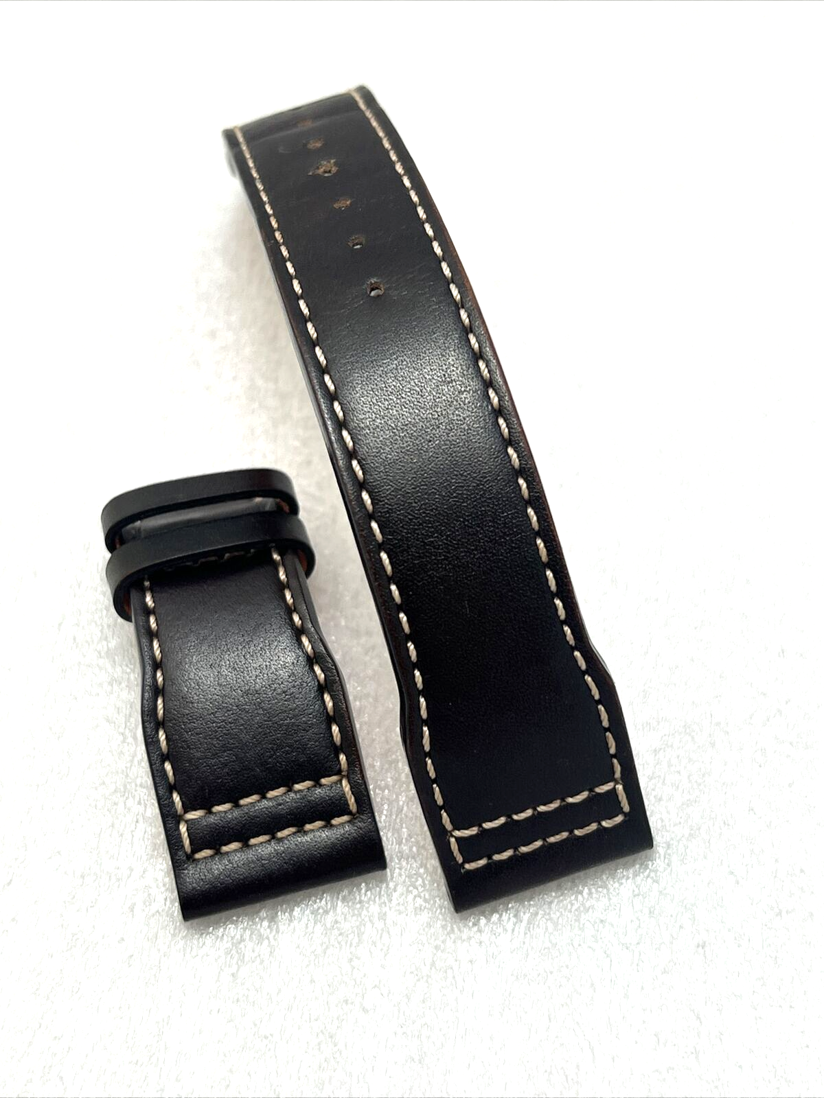 IWC Watch Strap Santoni Mat Dark Brown Leather 21/18 ITALY GENUINE MADE ...