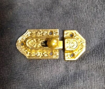 Vintage Ornate Brass Window Sash Lock with Catch Keeper, Cabinets ...