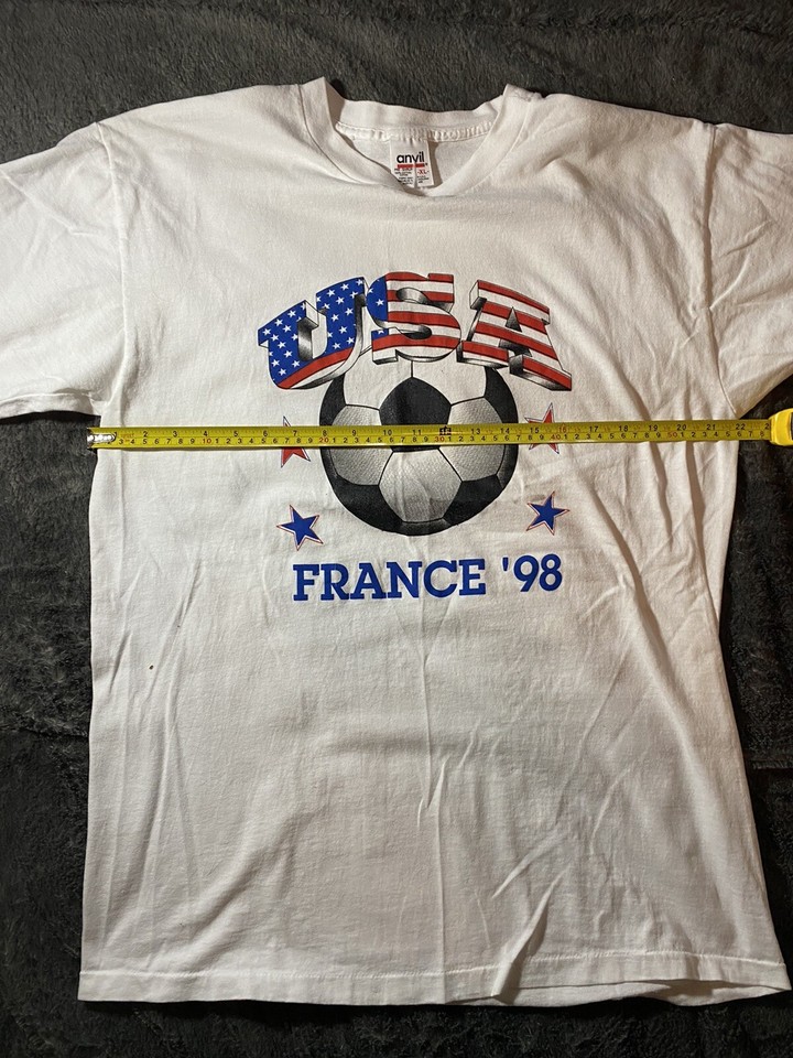 Vintage 1998 World Cup France USA Team 90s Shirt Soccer XL | eBay