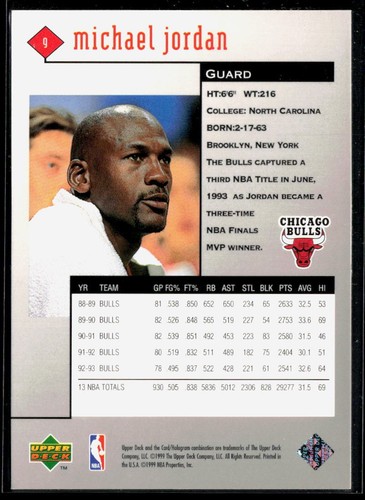 1998-99 Upper Deck Black Diamond - Triple Diamond #9 Michael Jordan ...