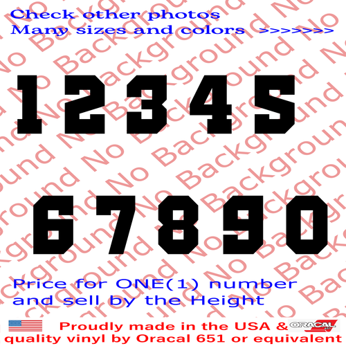 Old School Number Vinyl Die Cut Decal Sticker for Jersey Sport Athlete ...