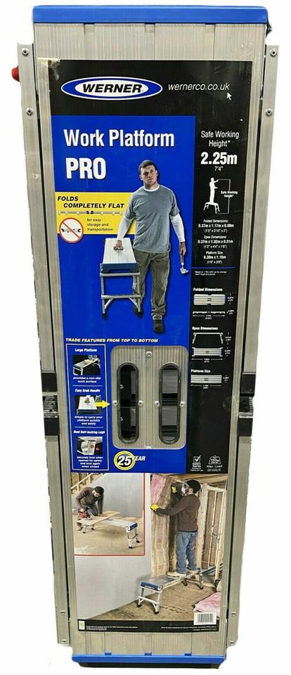 Werner Pro Folding Work Platform Bench Hop Step Up Decorators ...