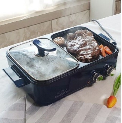 DAEWON Portable Electric 2 in 1 Hot Pot Barbecue Grill-BLUE | eBay