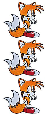Sonic The Hedgehog Tails Character 2.5" Tall Embroidered Iron on Patch ...