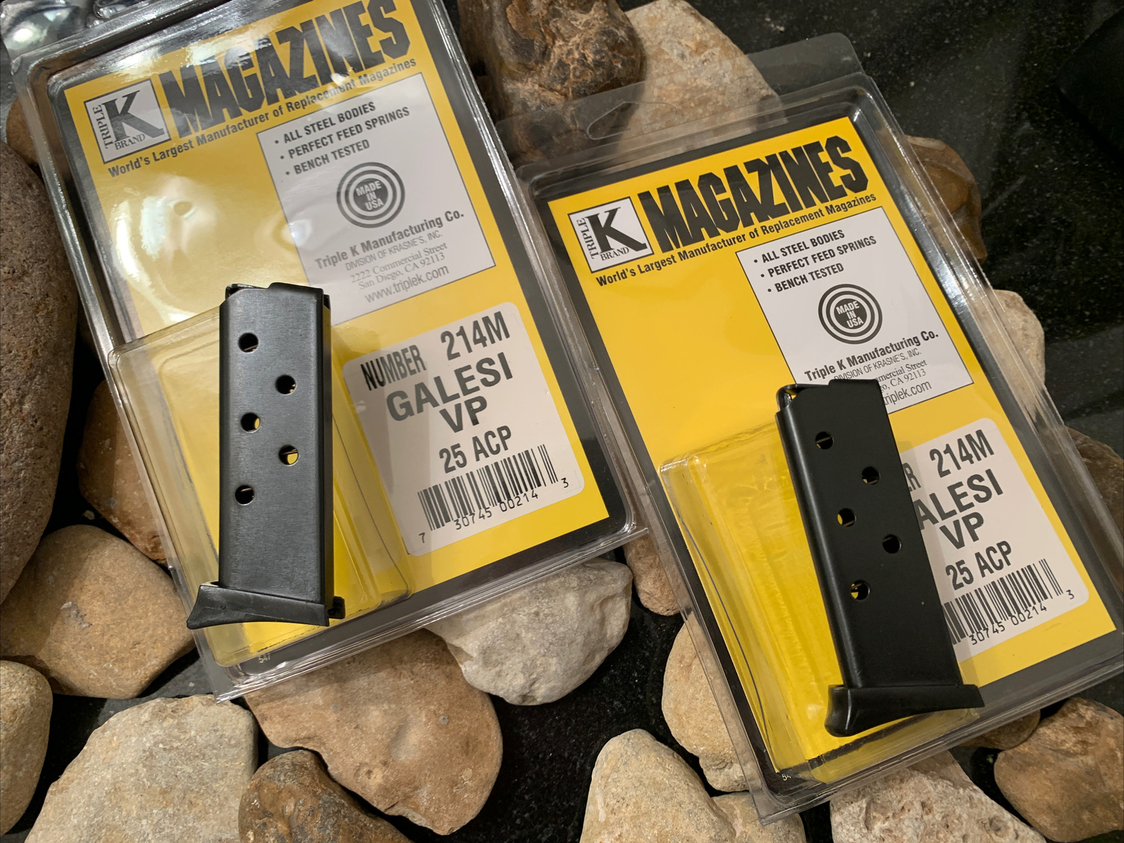 Galesi Vest Pocket Vp25 .25 ACP Triple K 6 Shot Magazine 214M Sterling ...