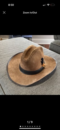 Browda Leather suede cowboy hat, handmade from San Francisco, size ...