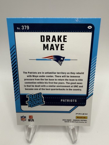 2024 Panini Donruss Drake Maye - Rated Rookie Optic Preview Red Wave ...