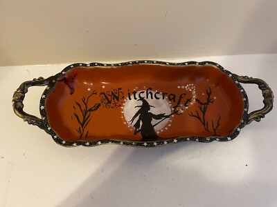 OOAK 2007 Vintage Kitchen Witch Food Tray Storage Handmade & Painted ...