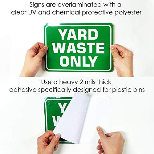 Yard Waste Sticker Yard Waste Only Signs 2 Pack 10" X 7" Recycle Yard ...