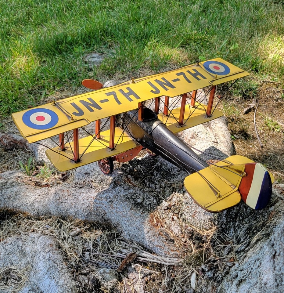 WWI Era Jenny Bi-Plane JN-7H Metal Airplane Model Aircraft Vintage ...