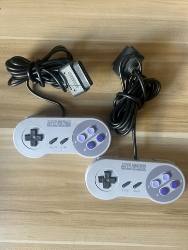 2 SNES Super Nintendo Original Controllers Authentic OEM OFFICIAL SNS ...
