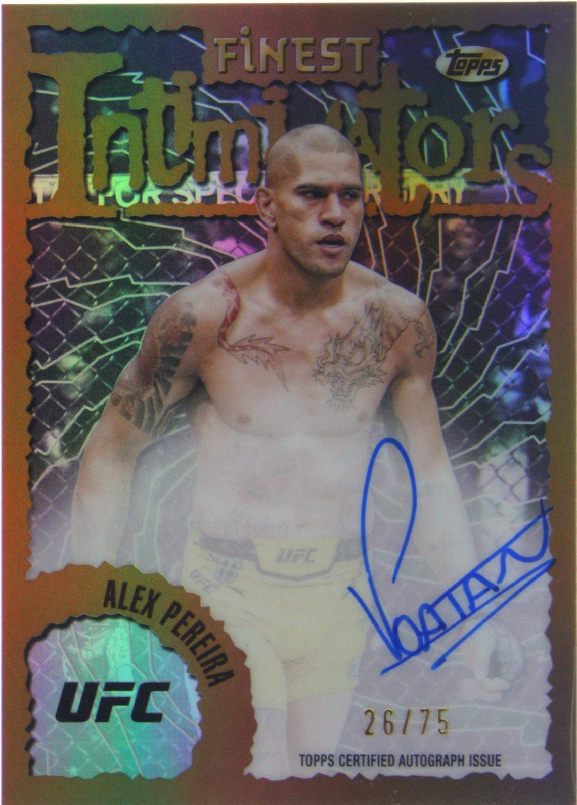 2024 Topps Finest UFC - Intimidators Autographs Alex Pereira #IA-APE ...