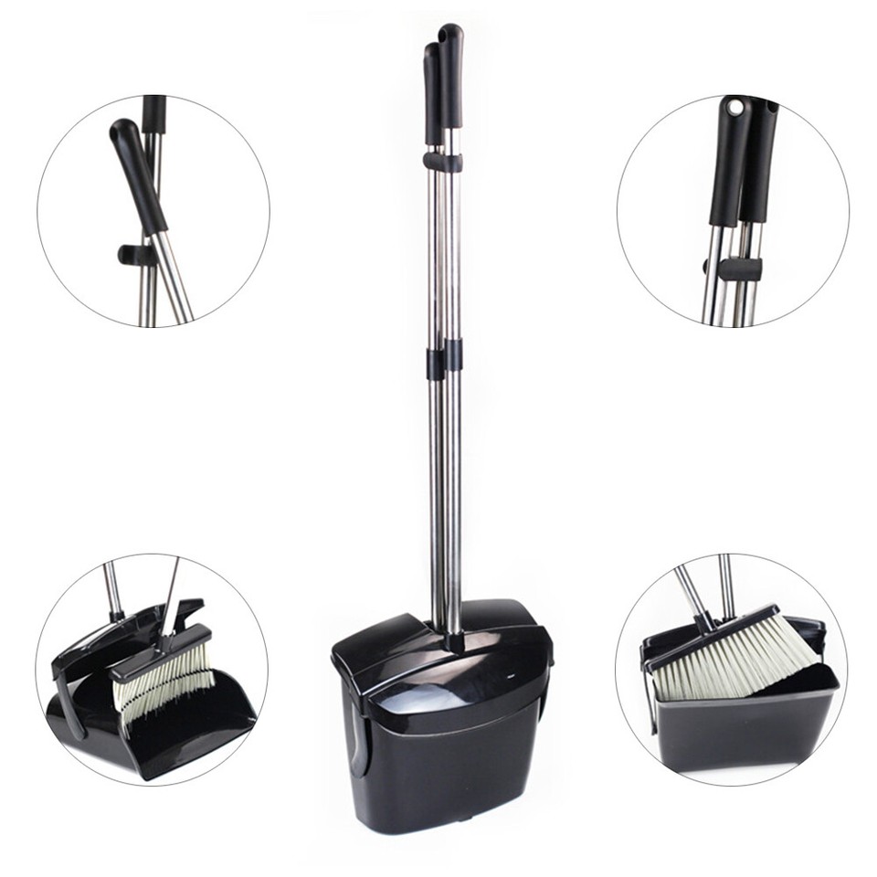 Upright Broom Dustpan Combo Sweep Set with 50" Extended Adjustable ...