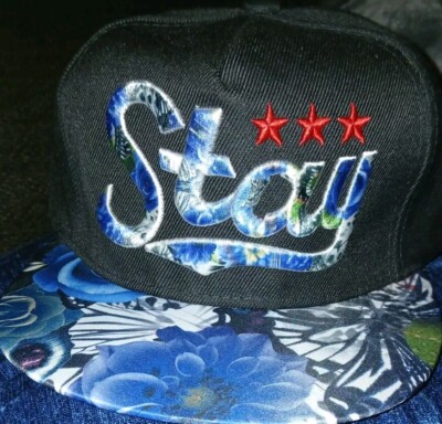 Urban Design, Original, Unique "Stay" Floral Black/Green/White/Blue ...
