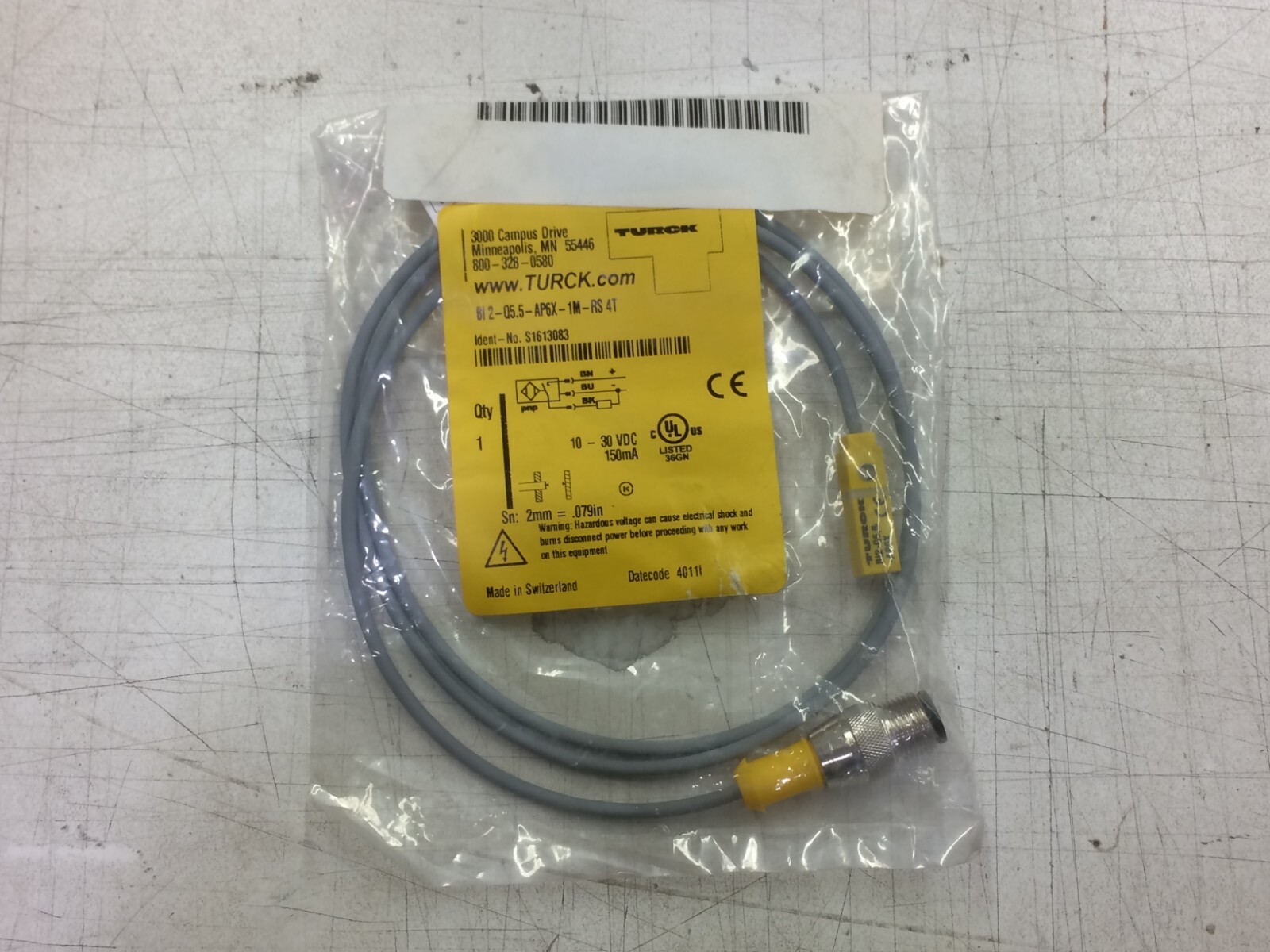 Turck BI2-Q5.5-AP6X-1M-RS4T Inductive Sensor for sale online | eBay