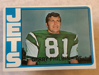 1972 TOPPS GERRY PHILBIN #113 NEW YORK JETS FOOTBALL CARD | eBay