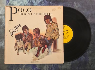 GFA Poco Band Guitarist * RUSTY YOUNG * Signed Record Album PROOF R5 ...
