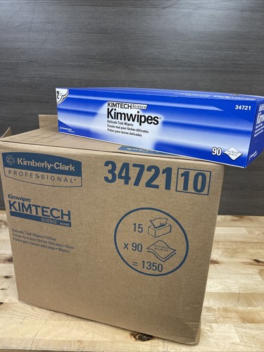 Case Kimtech 34721 Kimwipes 14.7"x16.6" 2-Ply Delicate Task Wipers ...