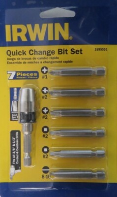 Irwin 1885551 7 Piece Quick Change Bit Set | eBay