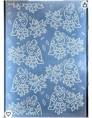 Kwan Crafts Flowers Bird Plastic Embossing Folders for Card Making ...