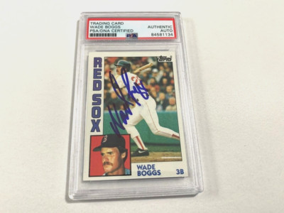 Wade Boggs autograph signed 1984 Topps baseball card PSA HOF Boston Red ...