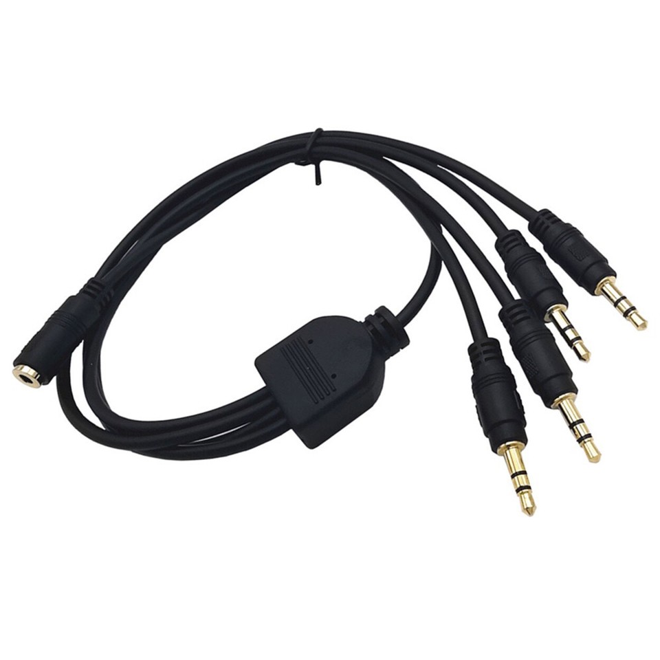 3.5mm Stereo Audio AUX Splitter Cable 3.5mm 1/8" TRS Female to 4 x 3 ...