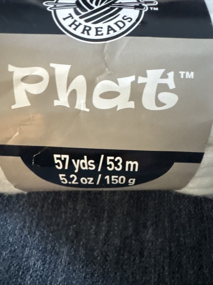 Lot 3 Skeins Loops & Threads “PHAT” WhitePolyester Nylon Bulky Yarn 171 ...