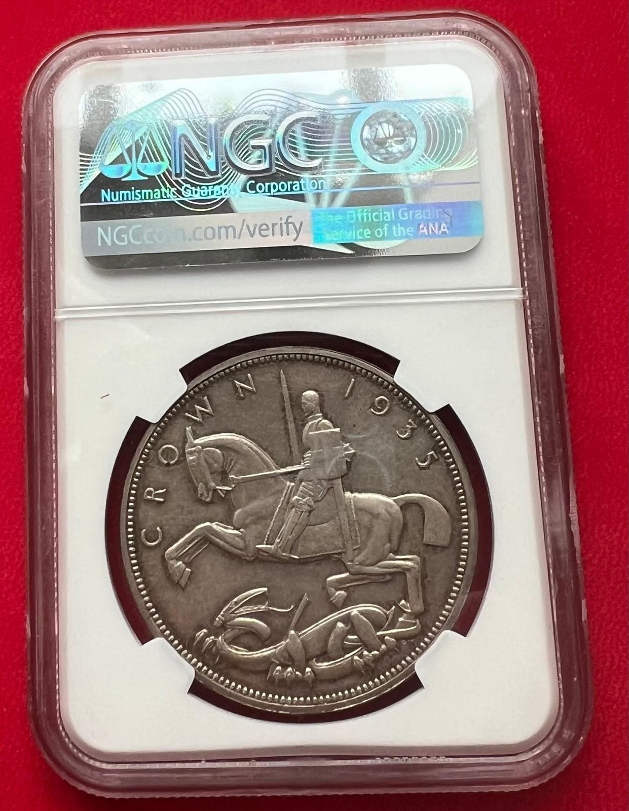 1935 King George V Rocking Horse Silver Crown NGC MS61 | eBay UK