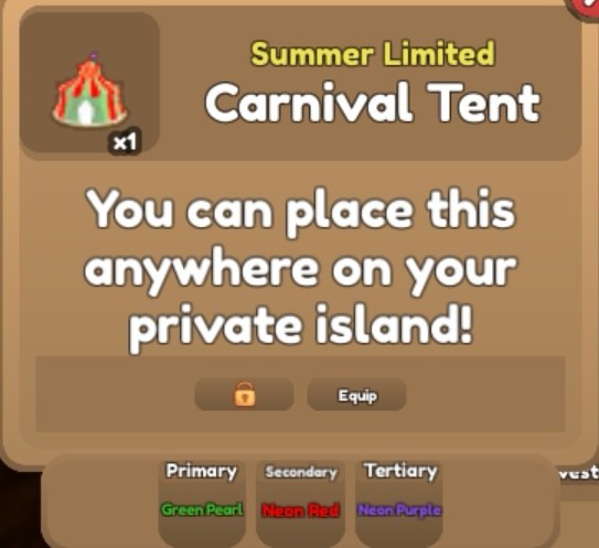 Wild Horse Islands - Roblox - Carnival Tent Summer Limited Island Decor ...