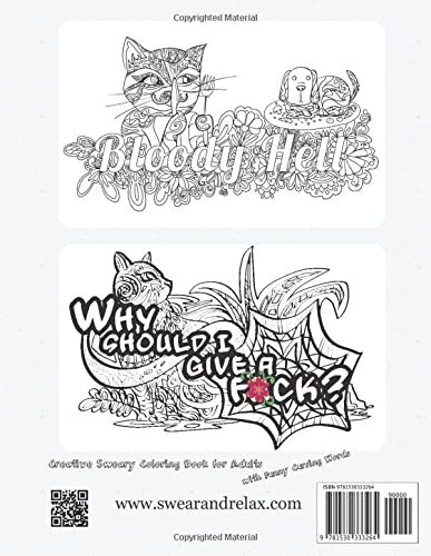 Angry Swearing Cats (Creative Sweary Coloring Book for Adults with ...