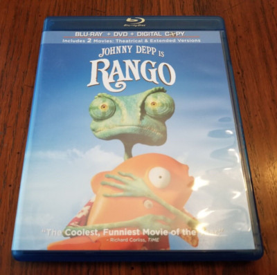 Rango (Blu-ray, DVD, 2011), Johnny Depp, Theatrical & Extended version ...