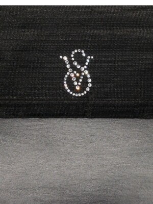 VS shine rhinestone logo thigh high new size small black | eBay