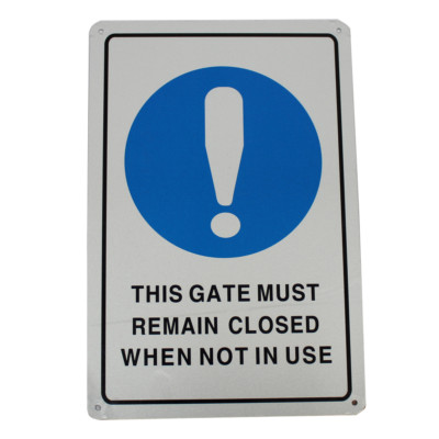 Warning Safety This Gate Must Remain Closed When Not In Use Sign Home ...
