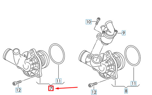 NEW AUDI A4 AVANT B8 THERMOSTAT 059121111AA GENUINE | eBay UK