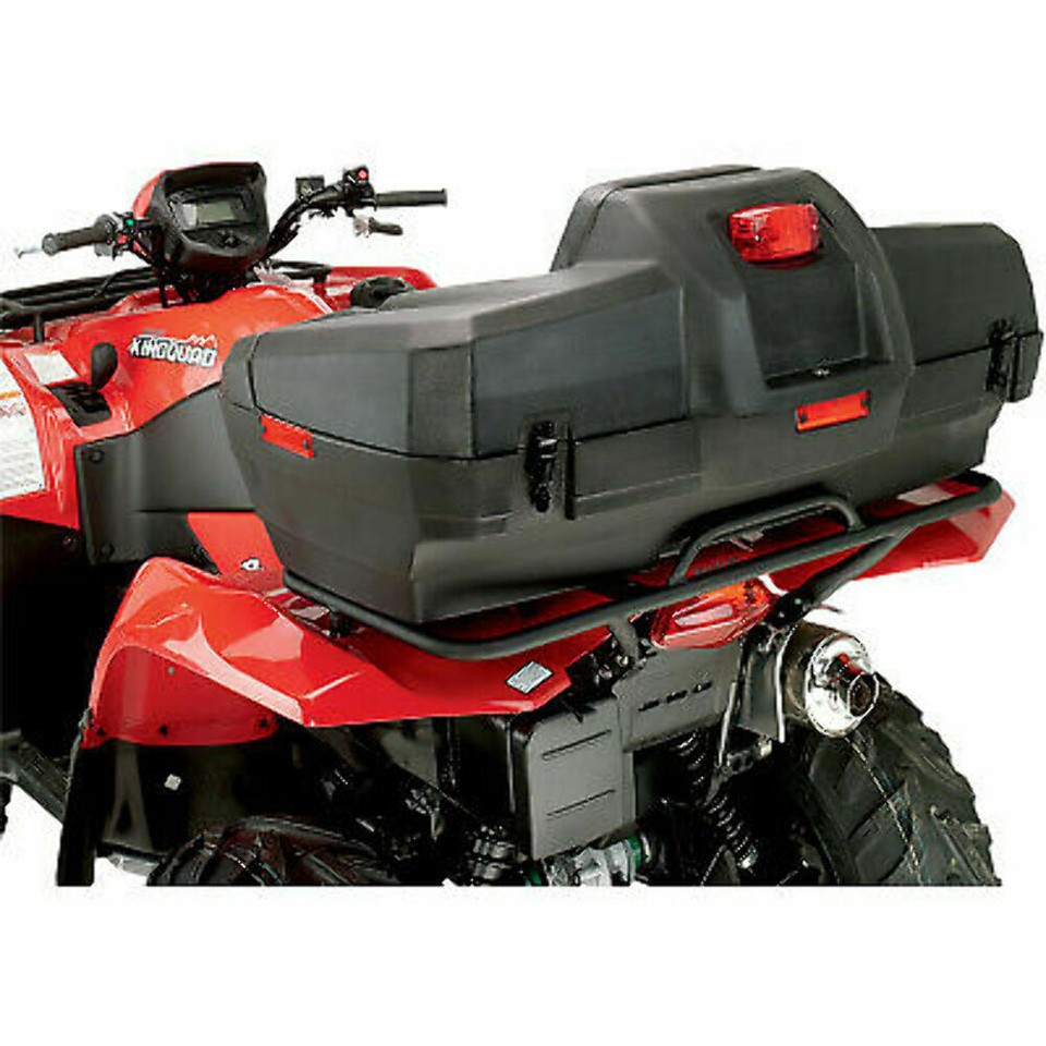Moose ATV Rear Seat Rack Cargo Storage Trunk Box Passenger Luggage Tail ...
