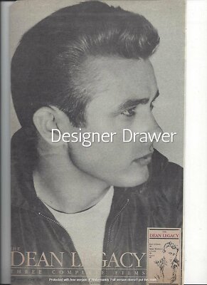 James Dean Vintage 1985 The Dean Legacy Films Promo Print Ad ...