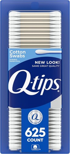 Q-tips 625 Count Cotton Swabs - 100% Pure Cotton for Hygiene, Makeup ...