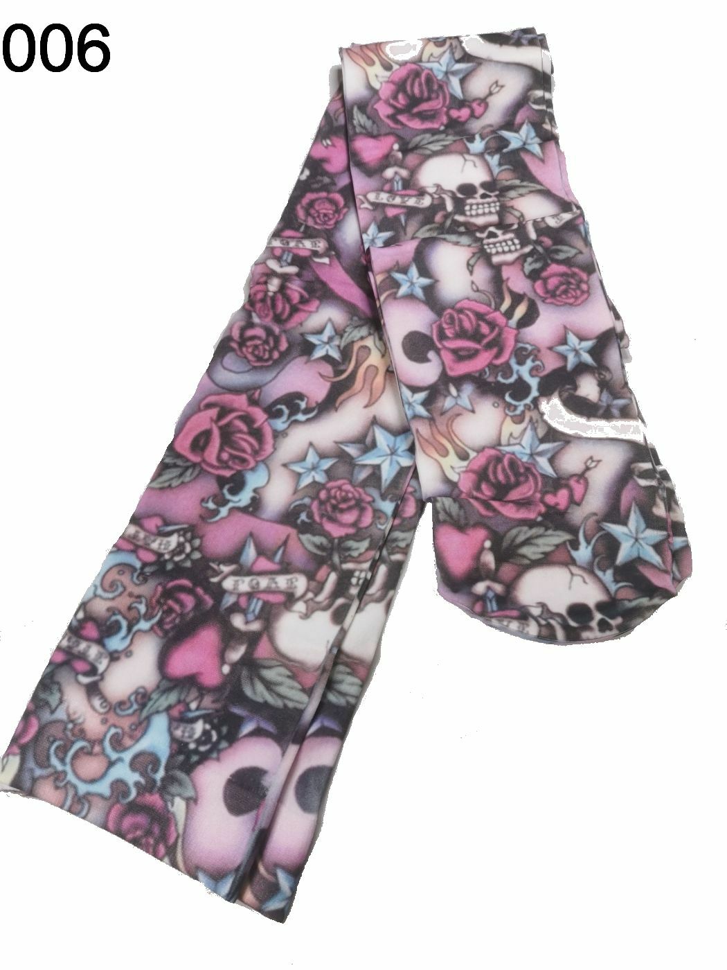 Ladies Patterned Tights Printed Funky Alternative Tattoo Suspender ...