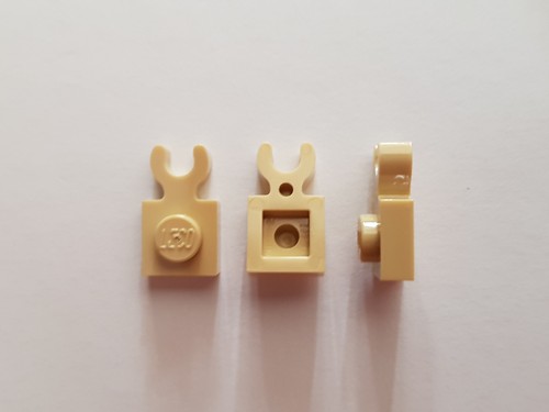 LEGO® 10 x 4085 d Platte 1 x 1 mit Vertikalclip beige 6029889 (#BC04 ...