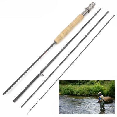 New Rod Carbon Fiber Ultralight Weight Fly Fishing Rod Lake River Fly ...